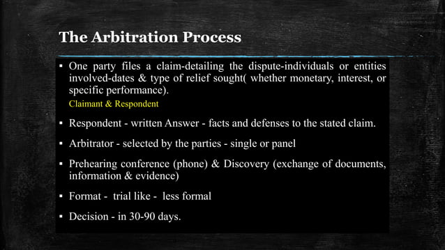 Arbitration and Adjudication | PPT