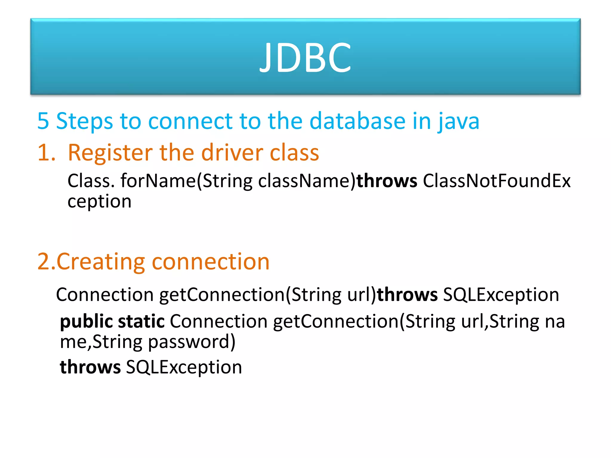 jdbc introduction | PPT