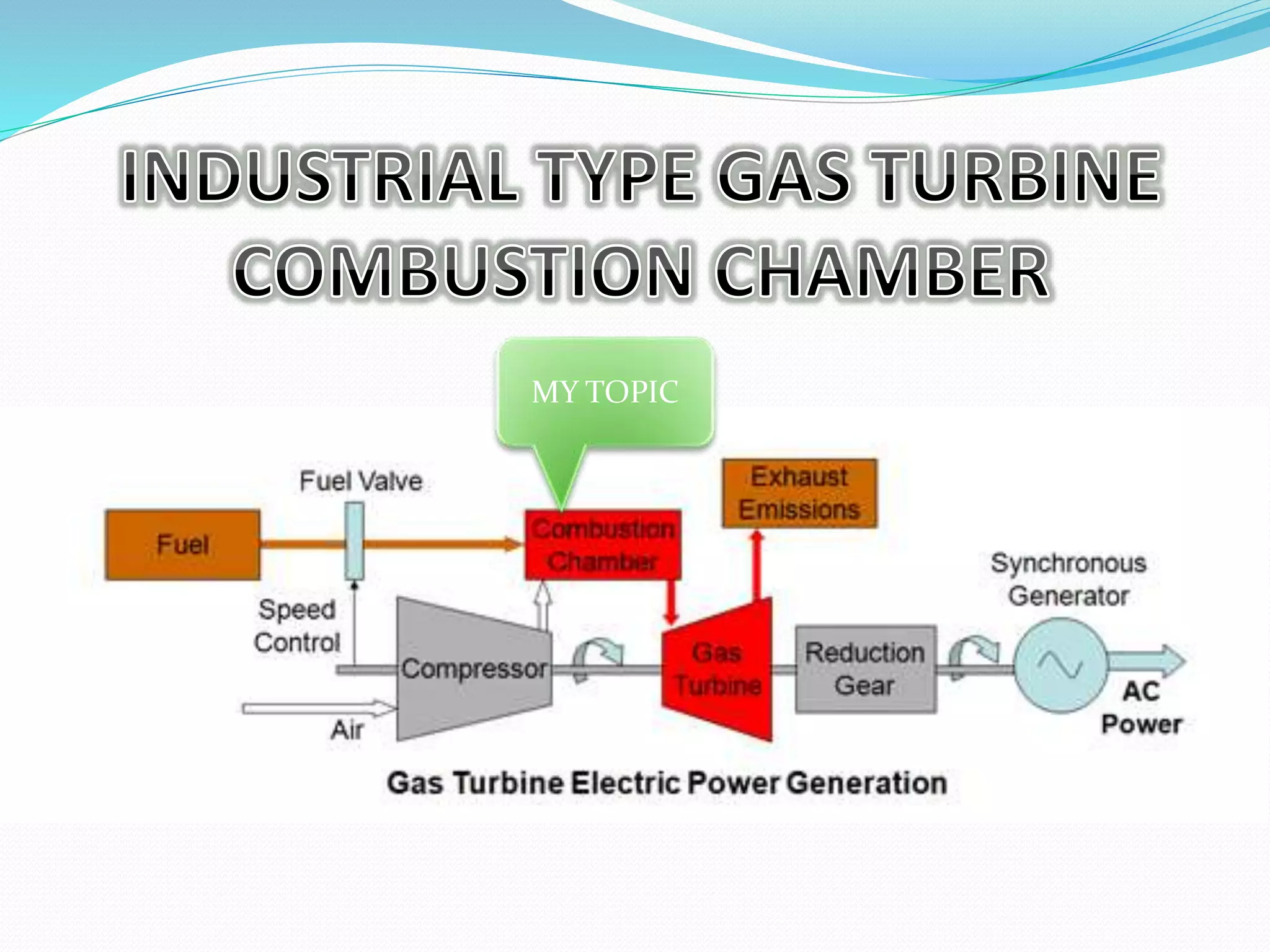 Industrial type gas turbine combustion chamber | PPTX