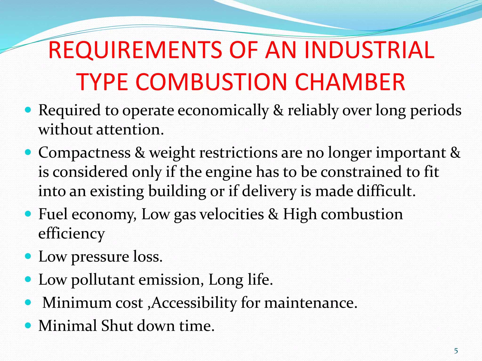 Industrial type gas turbine combustion chamber | PPTX