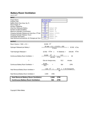Industrial ventilation batteryroom | PDF