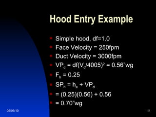 Industrial Ventilation Airflow Losses In A System | PPT