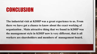 Industrial visit at Kannan Devan Hill Plantations Tea Museum | PPTX