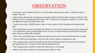 Industrial visit presentation final mapro | PPTX