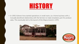 Industrial visit presentation final mapro | PPTX