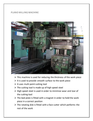 Report on industrial visit and observation on manufacturing and ...