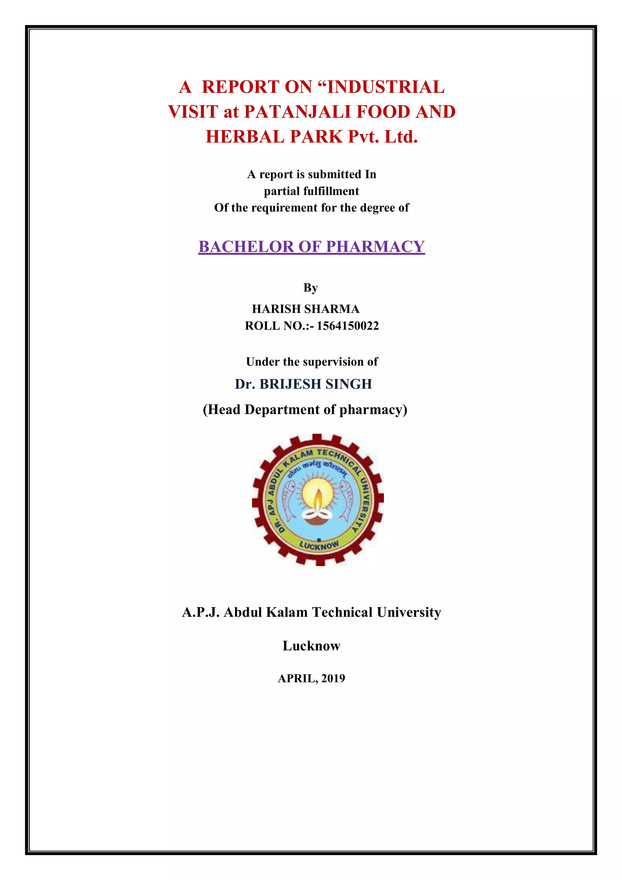 Industrial visit report part 1 | PDF