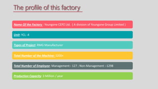 Industrial Visit at Youngone (CEPZ) LTd. by NITER student | PPTX