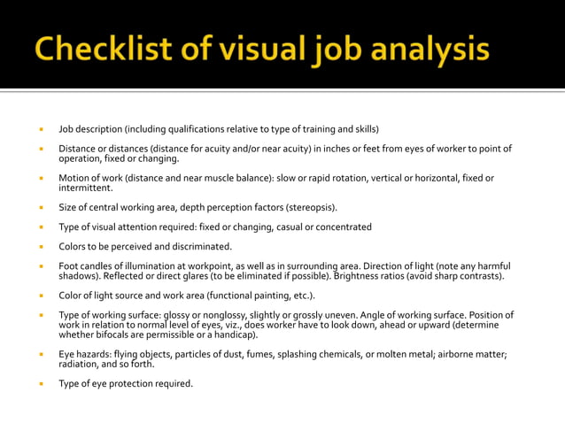 Industrial visual screening | PPTX | Eye and Vision Conditions ...