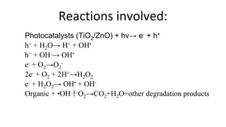 Industrial wastewater treatment via photocatalysis | PPTX