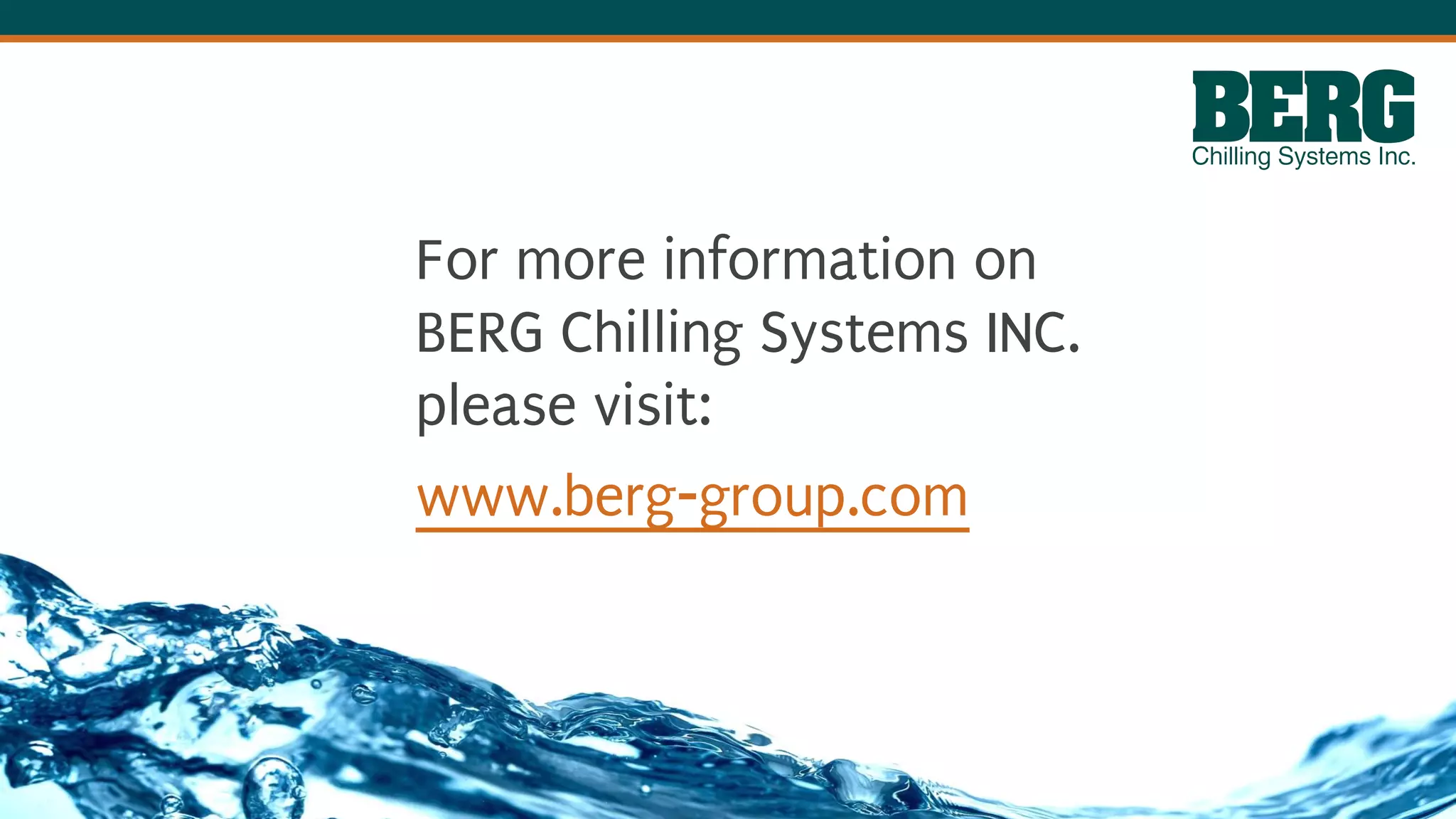 Water Quality Management | Berg Chilling Systems - Part 2 | PDF