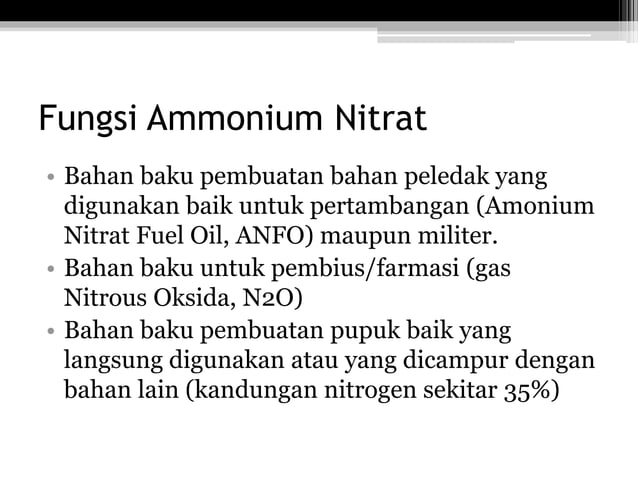 Industri ammonium nitrat | PPTX