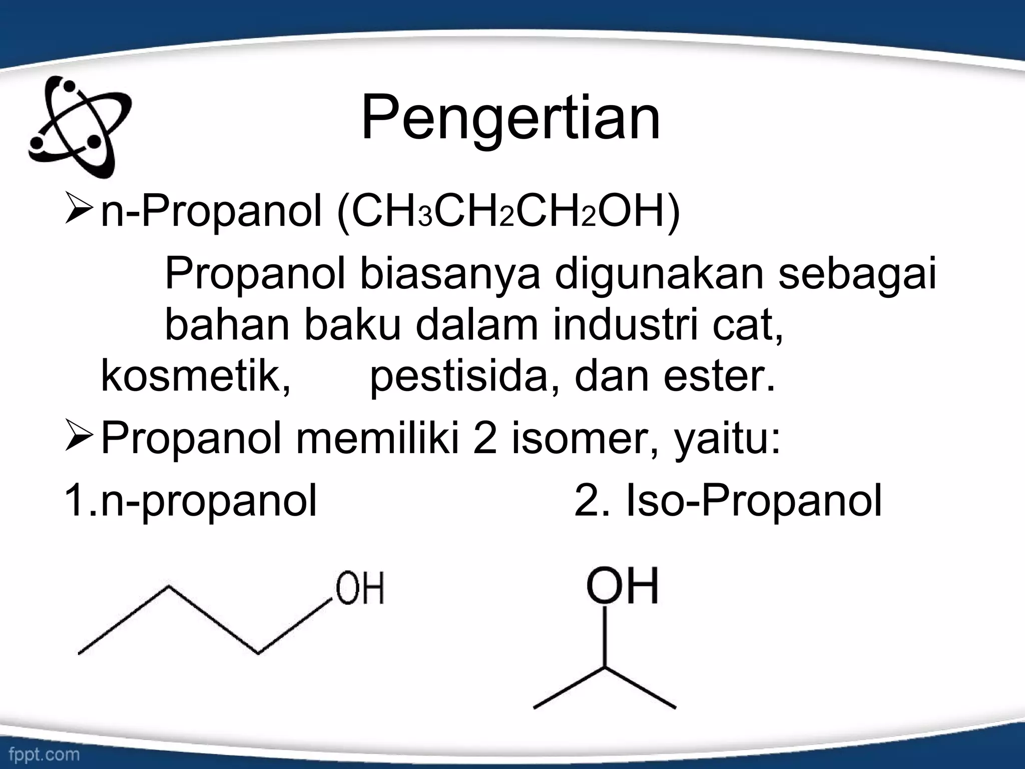 Industri berbasis propanol - pRO | PPT