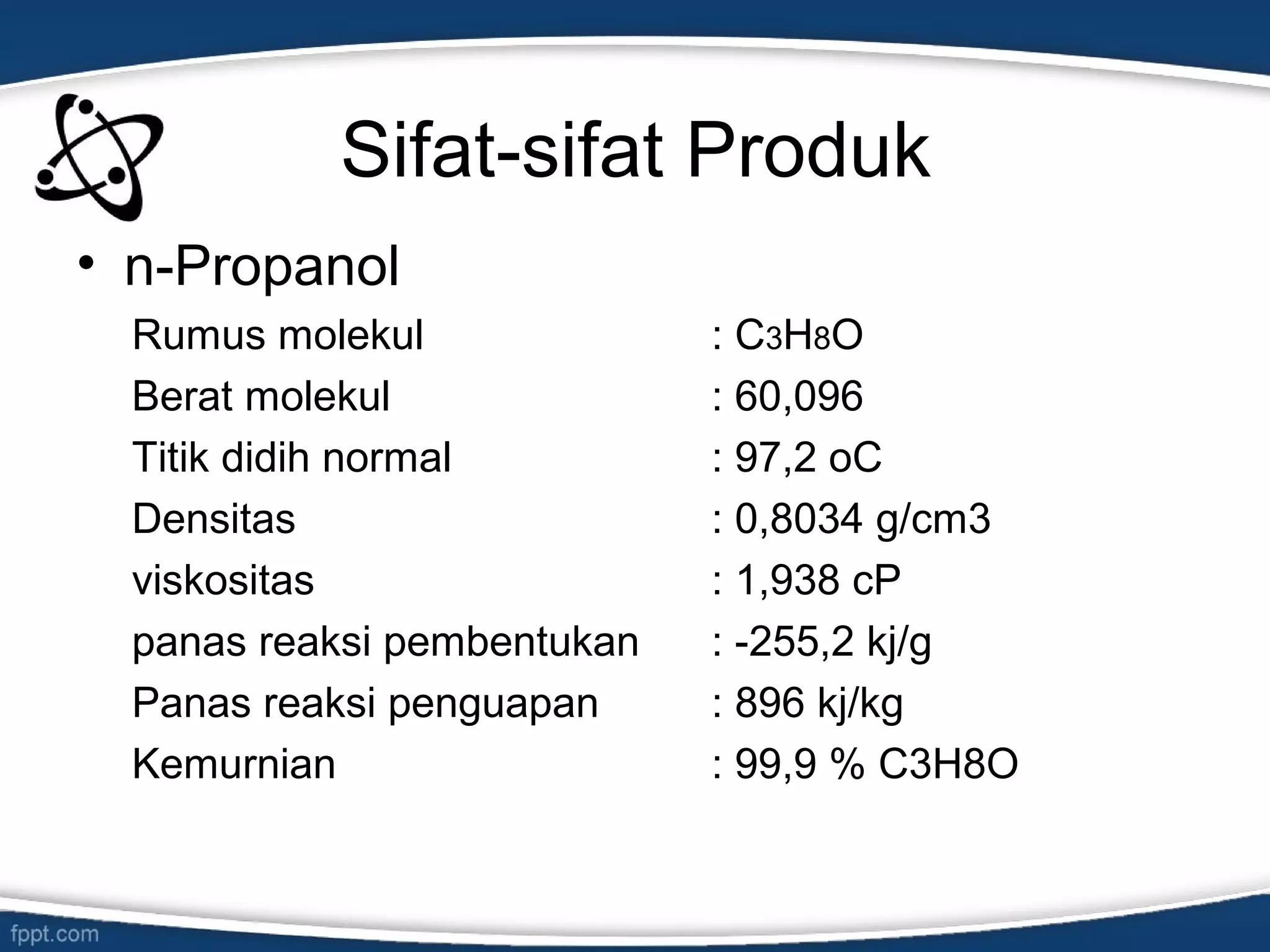 Industri berbasis propanol - pRO | PPT