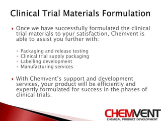 Industries for Product Formulation- Chemvent | PPTX