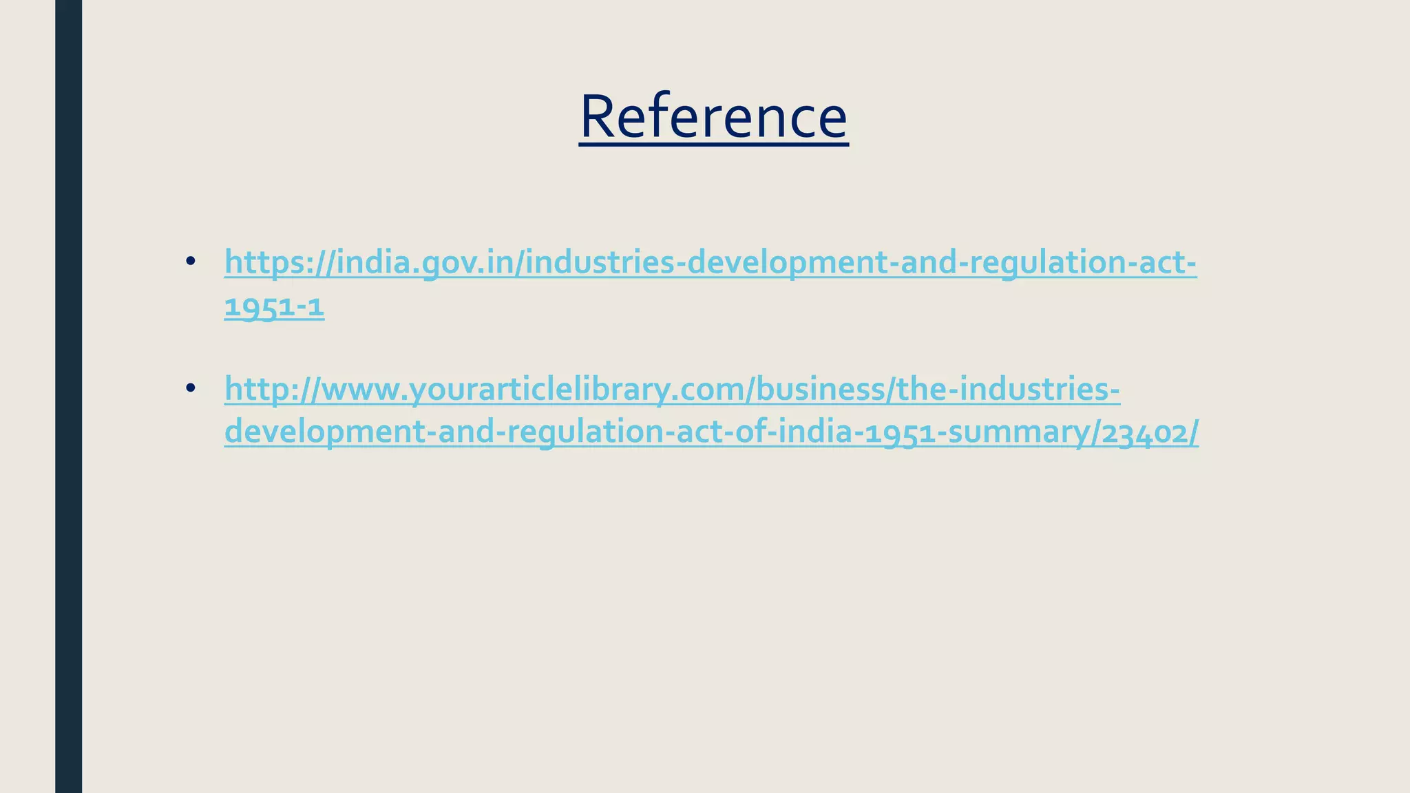 Industrila development act 1951 | PPTX