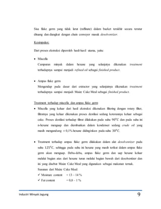 Industri minyak jagung | DOCX