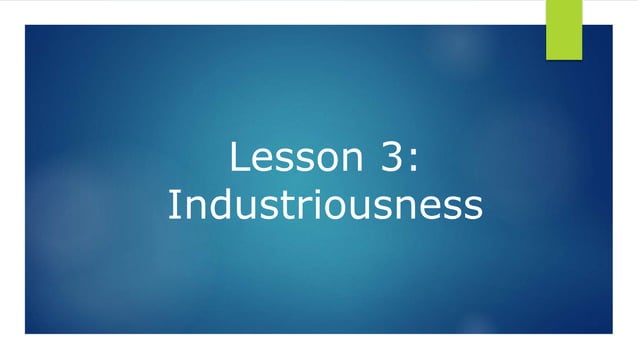 Industriousness | PPTX