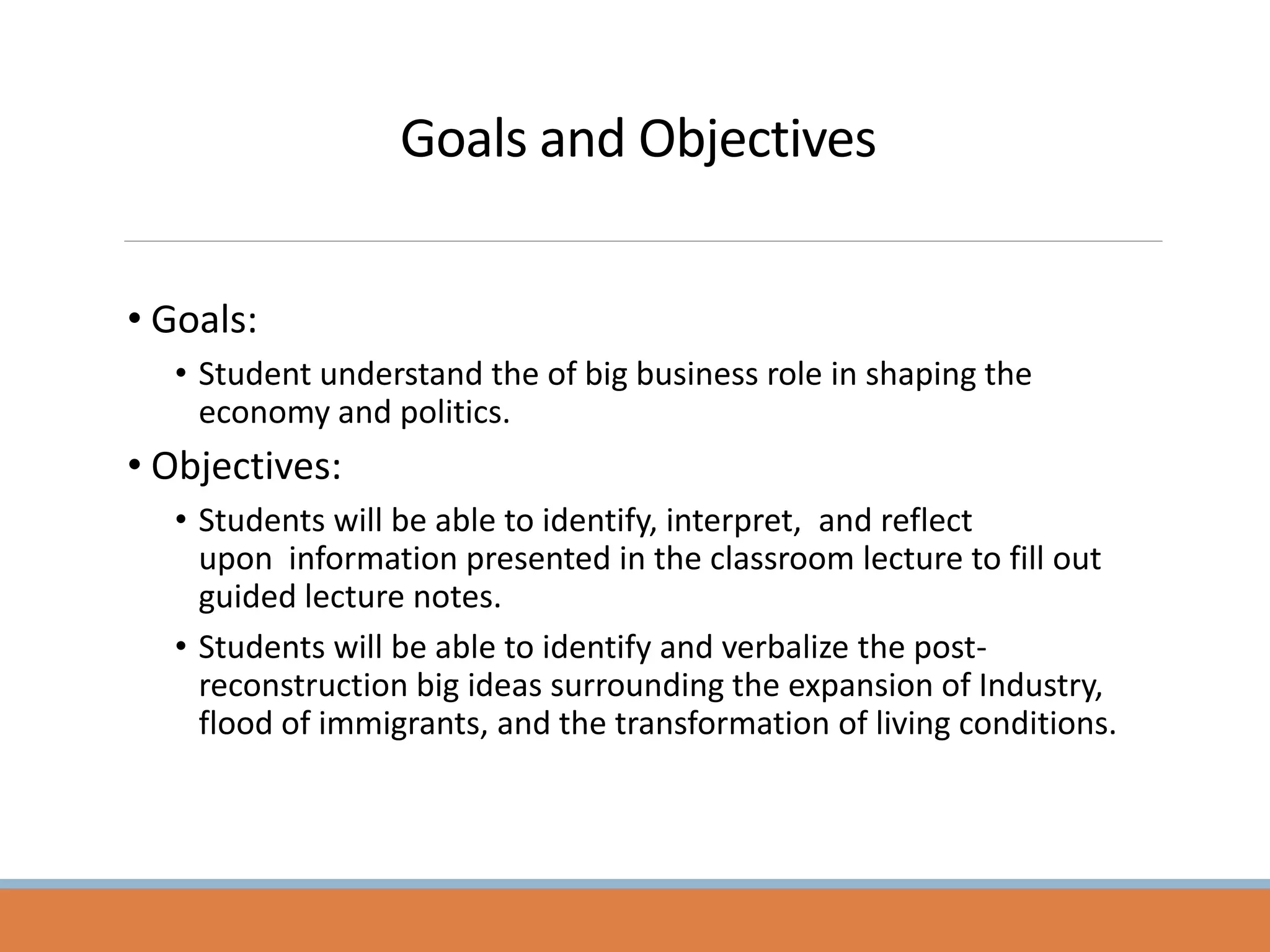 Industrization the rise of big business | PPT