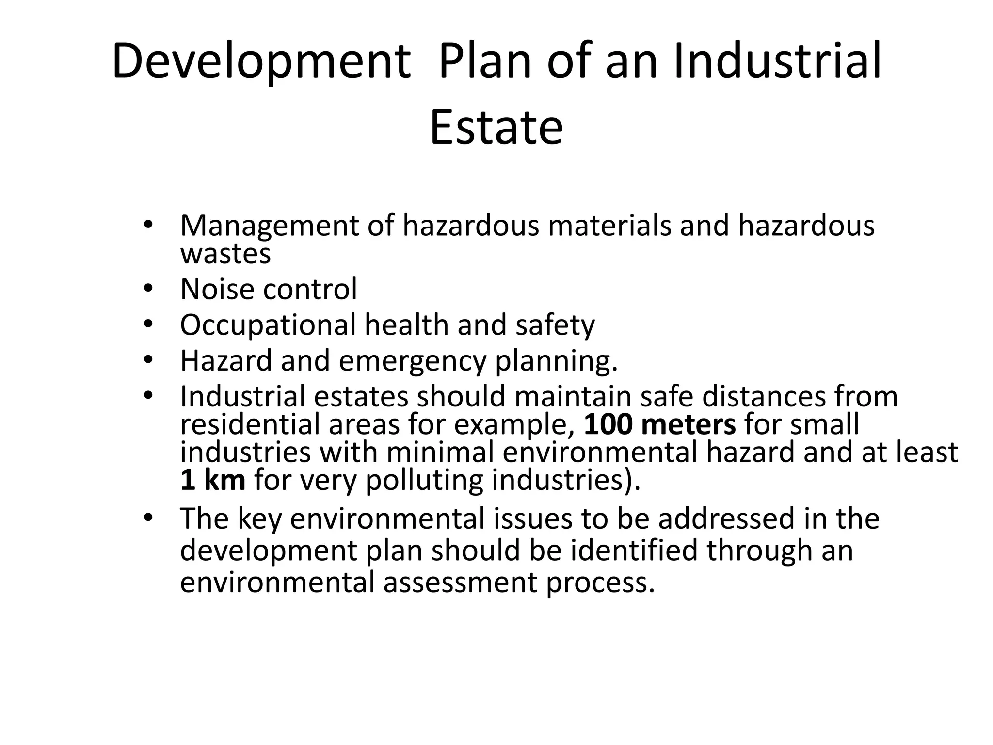 Planning of industrial estate | PDF