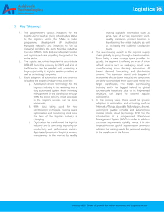 Transforming the logistic industry in India - Addverb Technologies | PDF