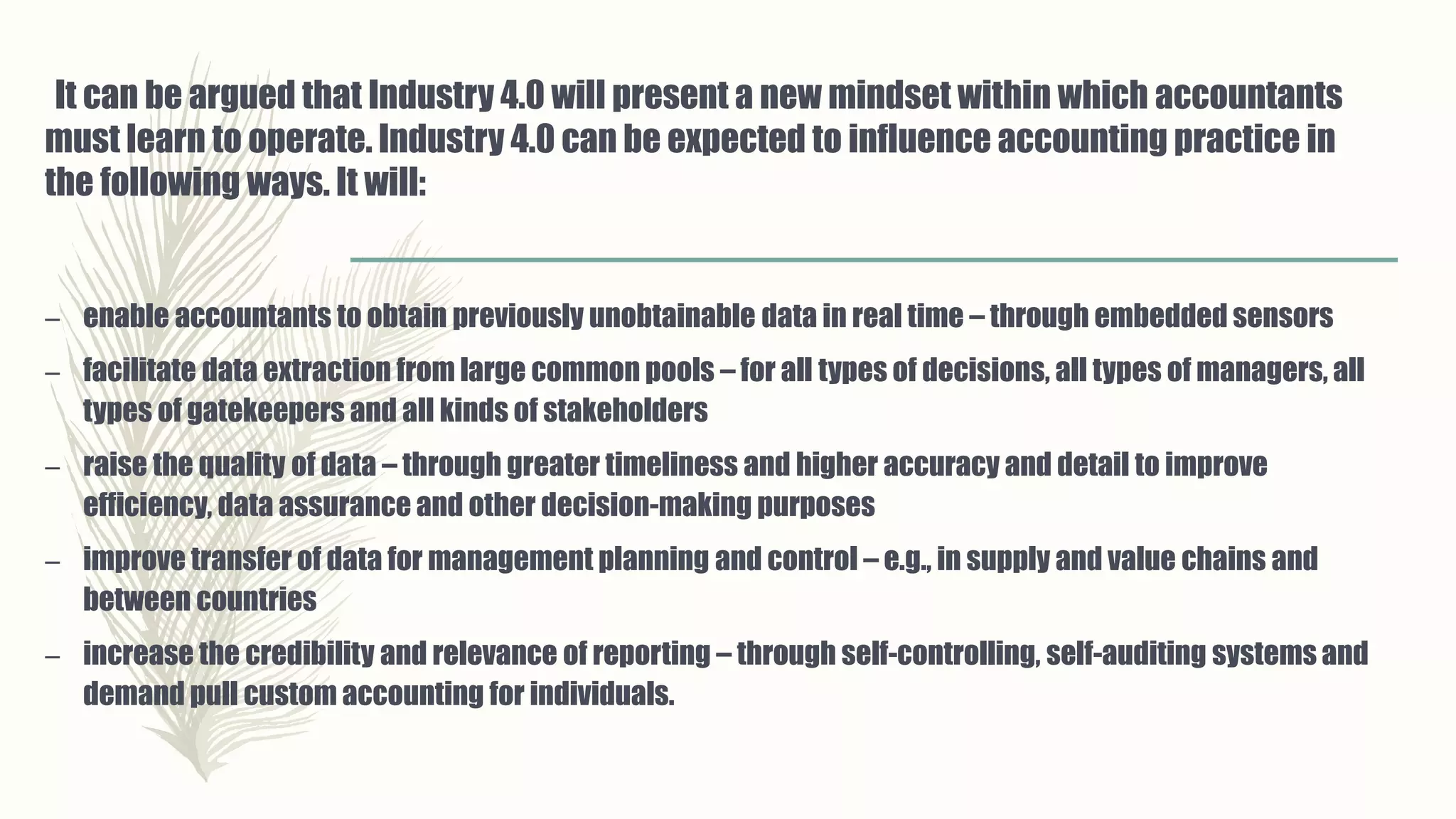 Industry 4.0 and it's impact on Accounting | PPTX