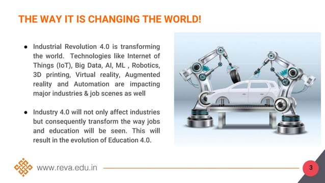 Industry 4.0 at REVA - How Mechanical Engineering at REVA is future ready? | PPT