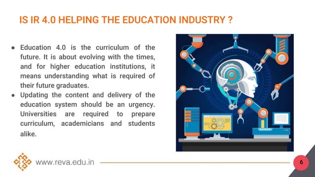 Industry 4.0 at REVA - How Mechanical Engineering at REVA is future ready? | PPT