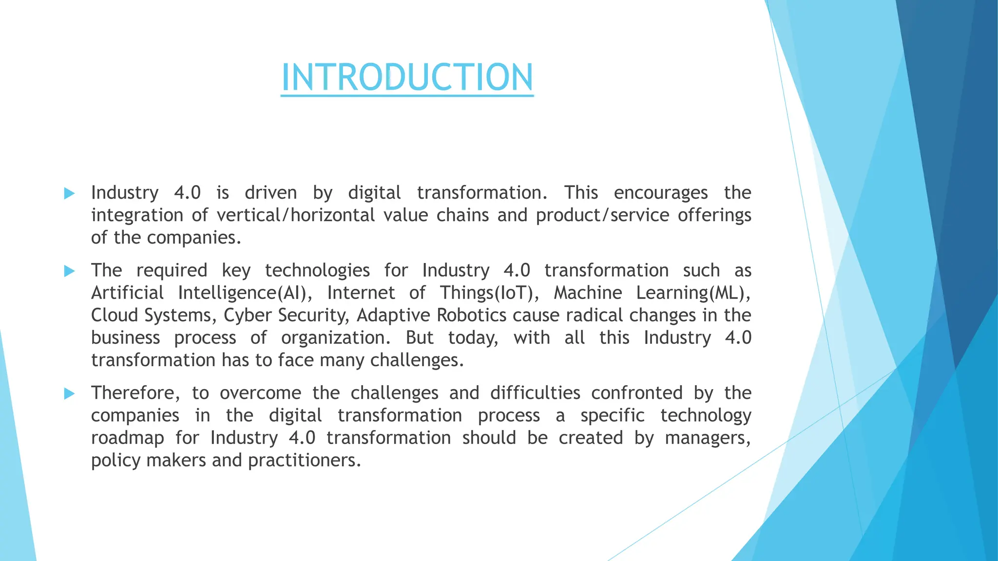Introduction about Technology roadmap for Industry 4.0 | PPTX