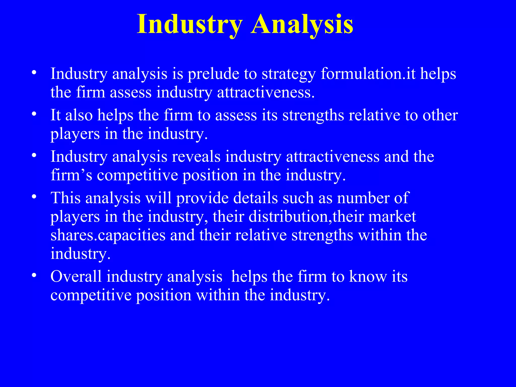 Industry analysis | PPT