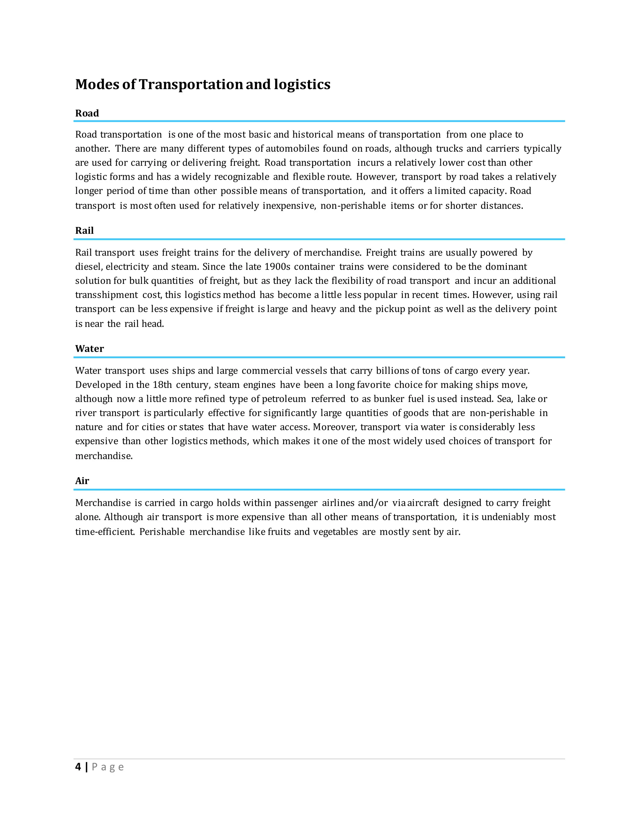 Transportation and logistics | DOCX