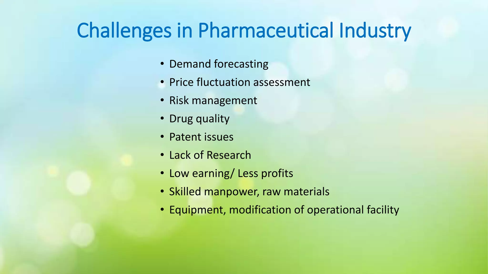 Analysis of the Pharmaceutical Industry | PPTX