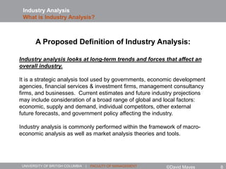 Industry Analysis: the bigger picture | PDF
