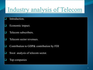 Industry analysis of telecom | PPTX
