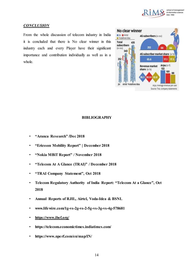 Industry analysis of telecom industry in india(report) | DOCX | Internet | Computing