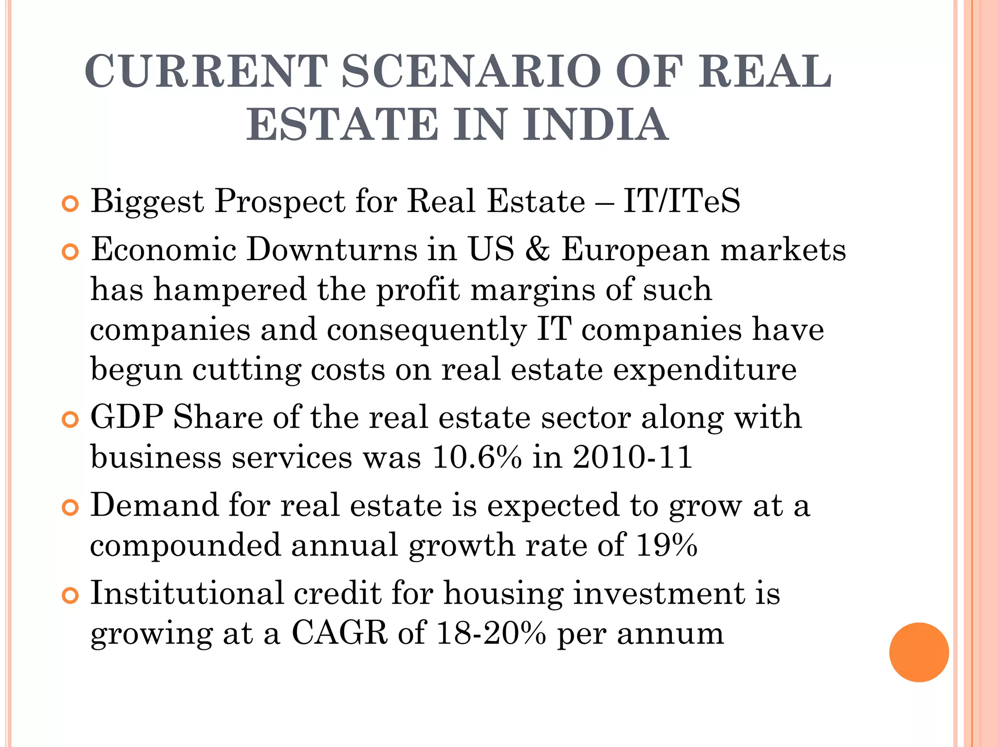 Industry analysis of the real estate sector | PPTX