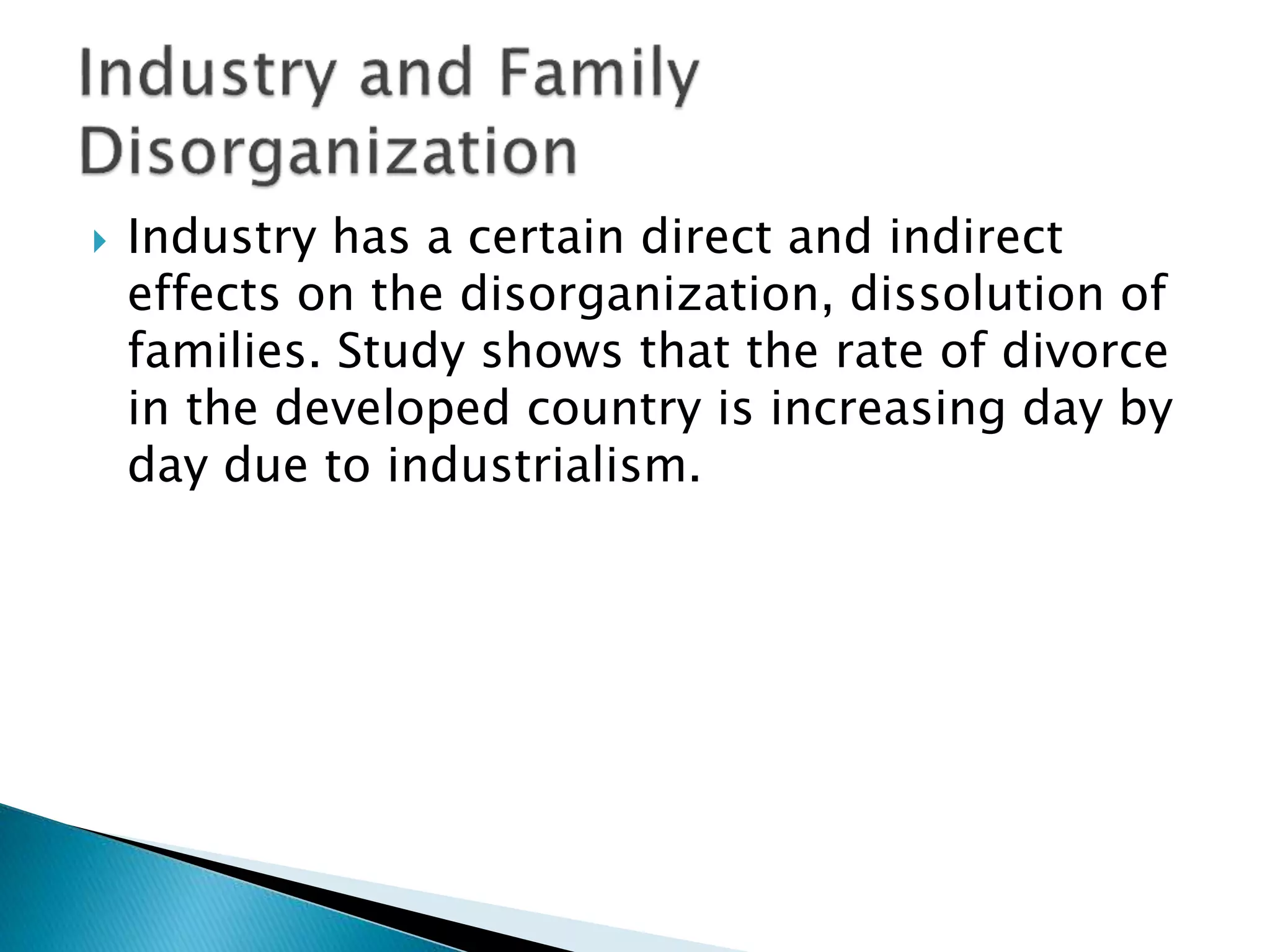 Impact of Industry on family | PPTX