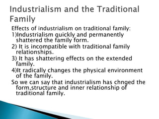 Impact of Industry on family | PPTX
