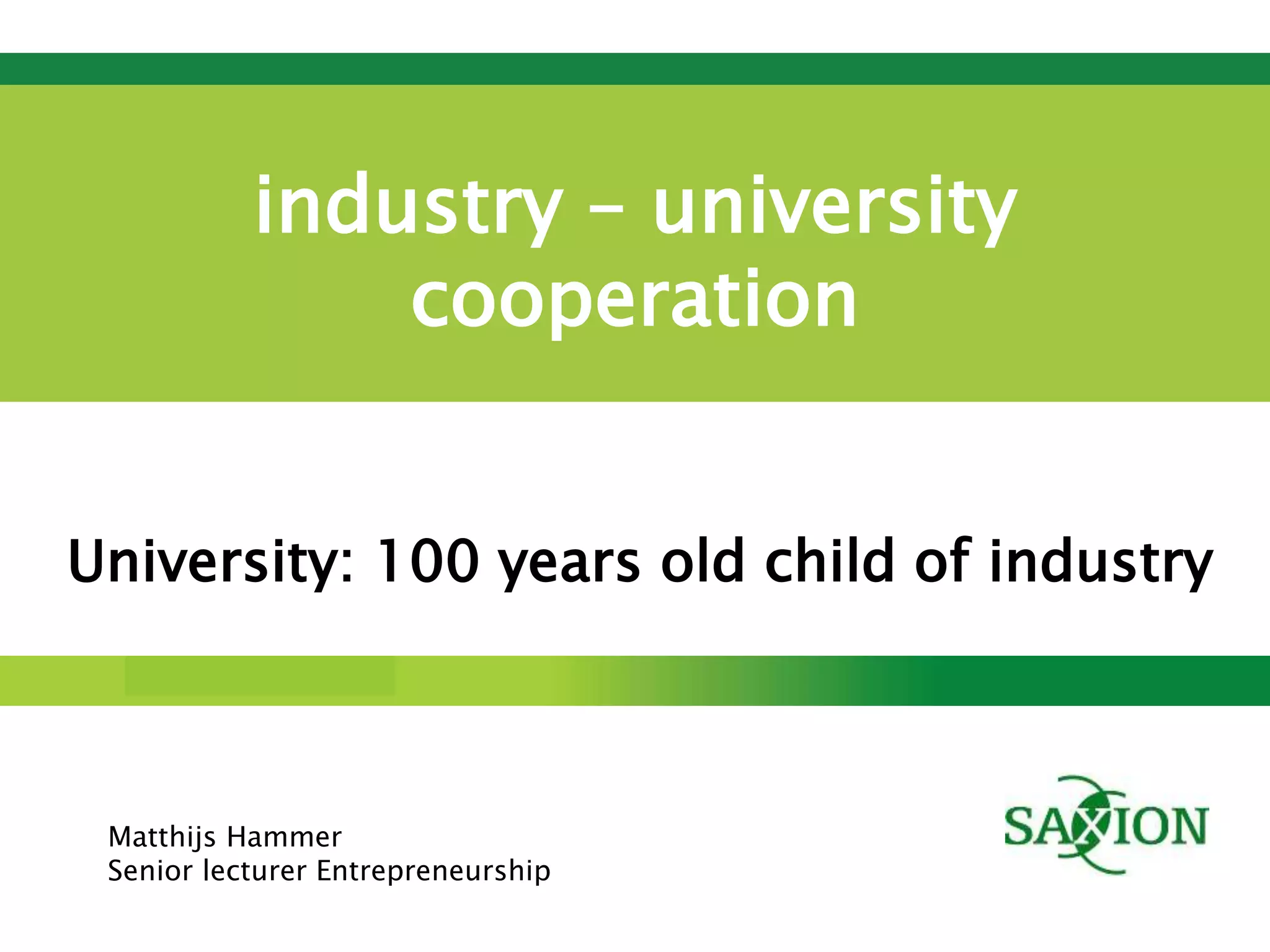 Industry and university cooperation | PPT