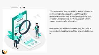 Industry applications of text analysis | PDF