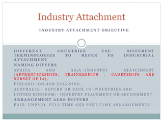 Industry attachment ppt | PPT