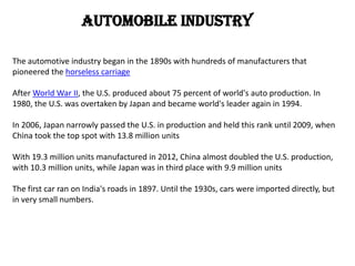 automobile industry | PPT