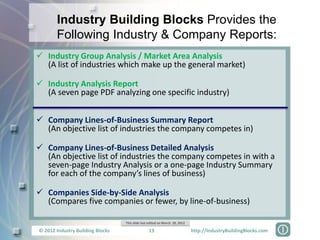 Industry Building Blocks Overview | PDF