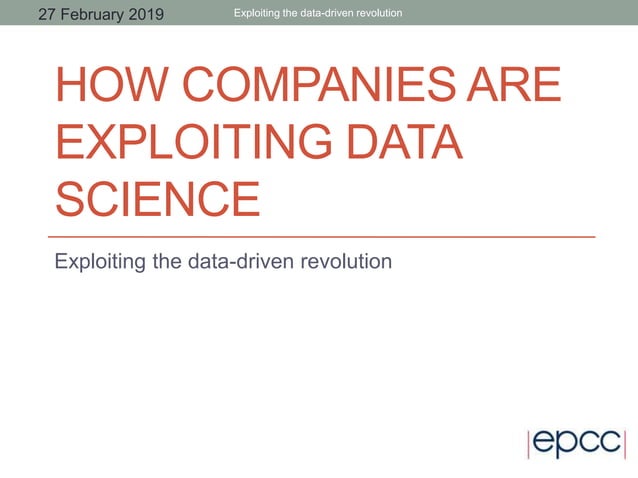 How companies are exploiting data science | PPTX