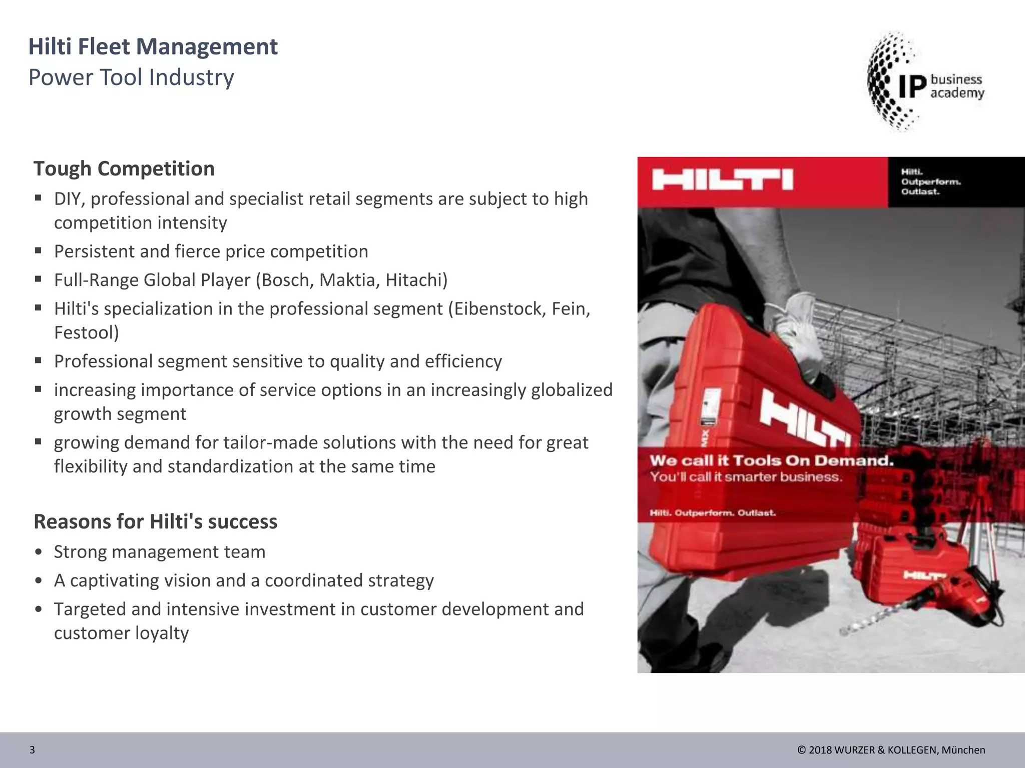 Industry case study ip strategy HiLTI | PPTX