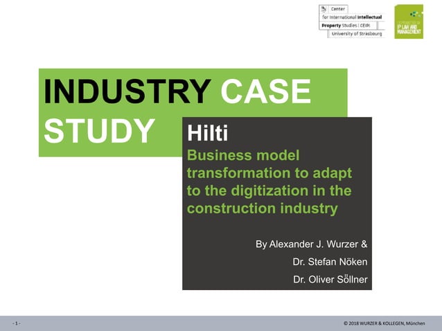 Industry case study ip strategy HiLTI | PPT