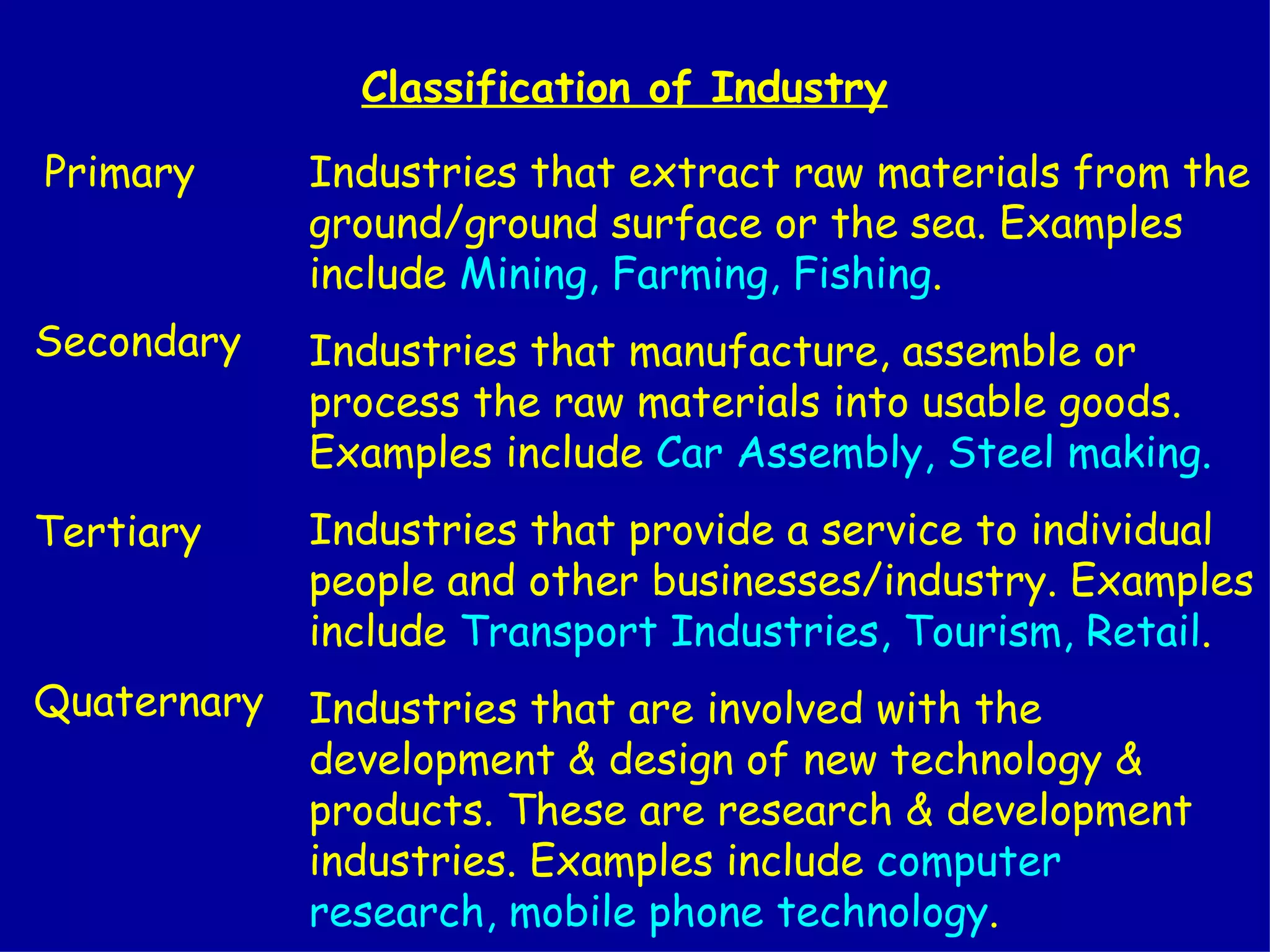 Industry Classification & Systems | PPT