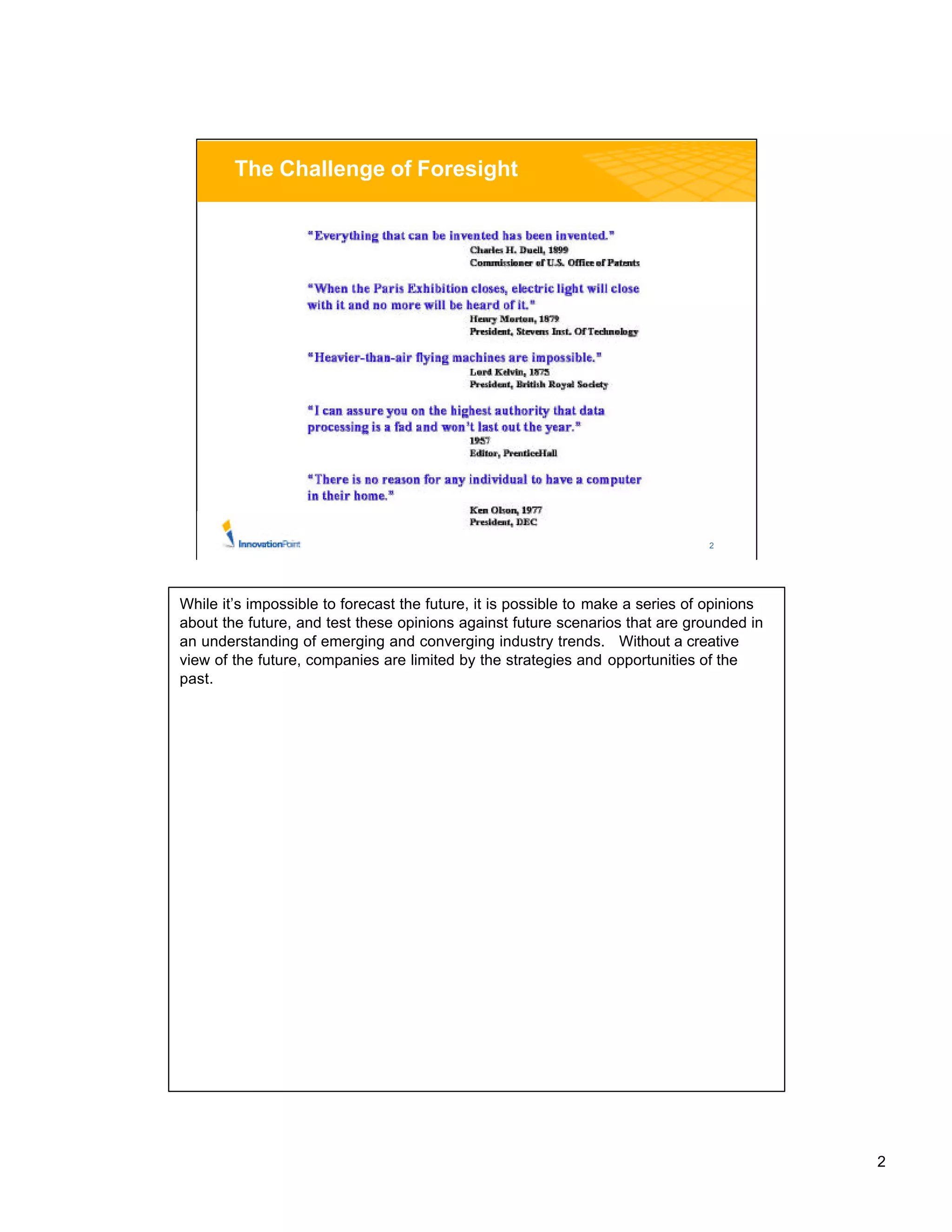 Industry foresight | PDF