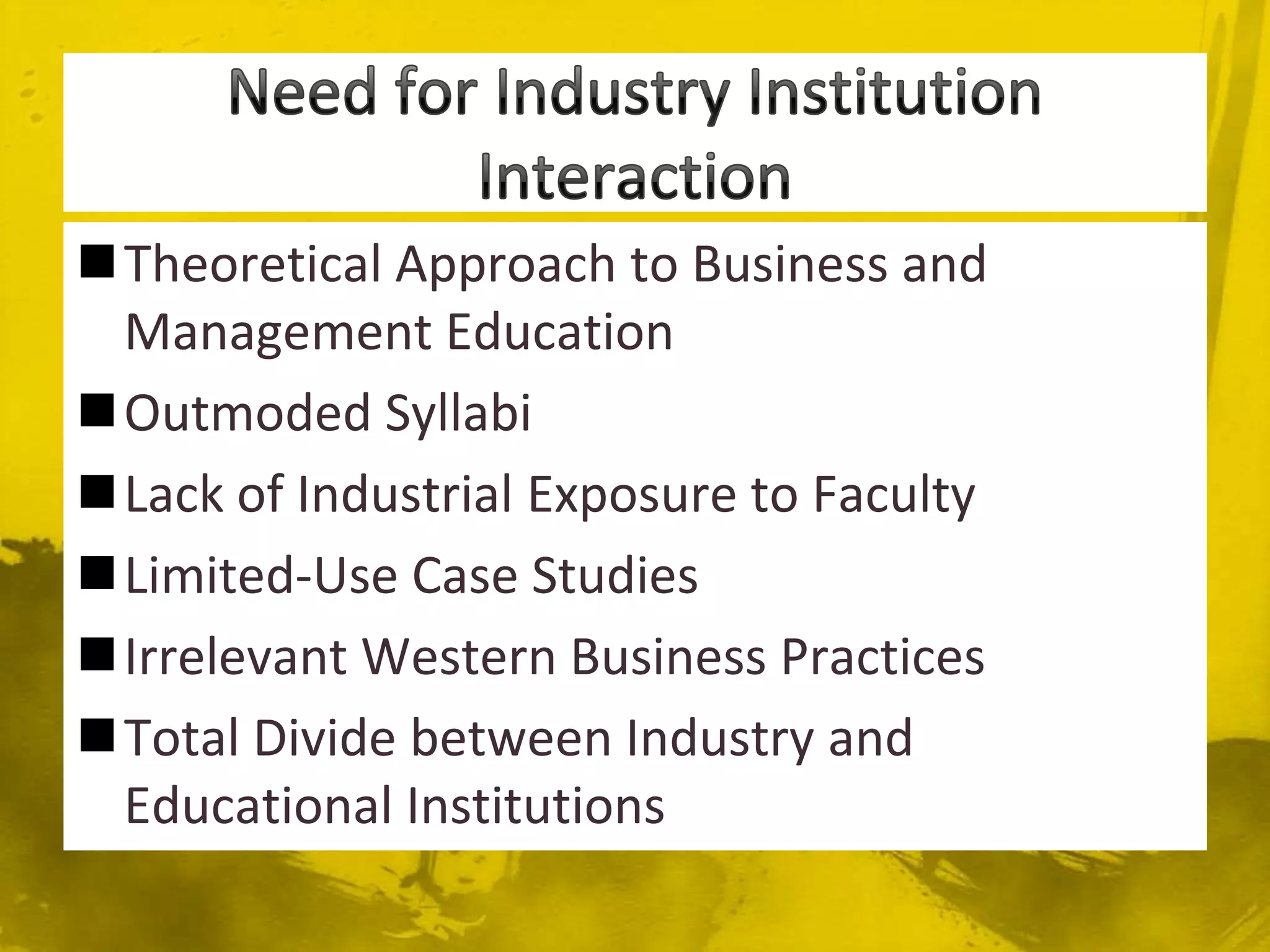 Industry Institution Interaction-B.V.Raghunandan | PPTX