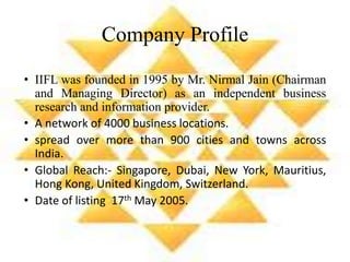 Industry internship project report presentation (IIFL) | PPTX | Stocks ...